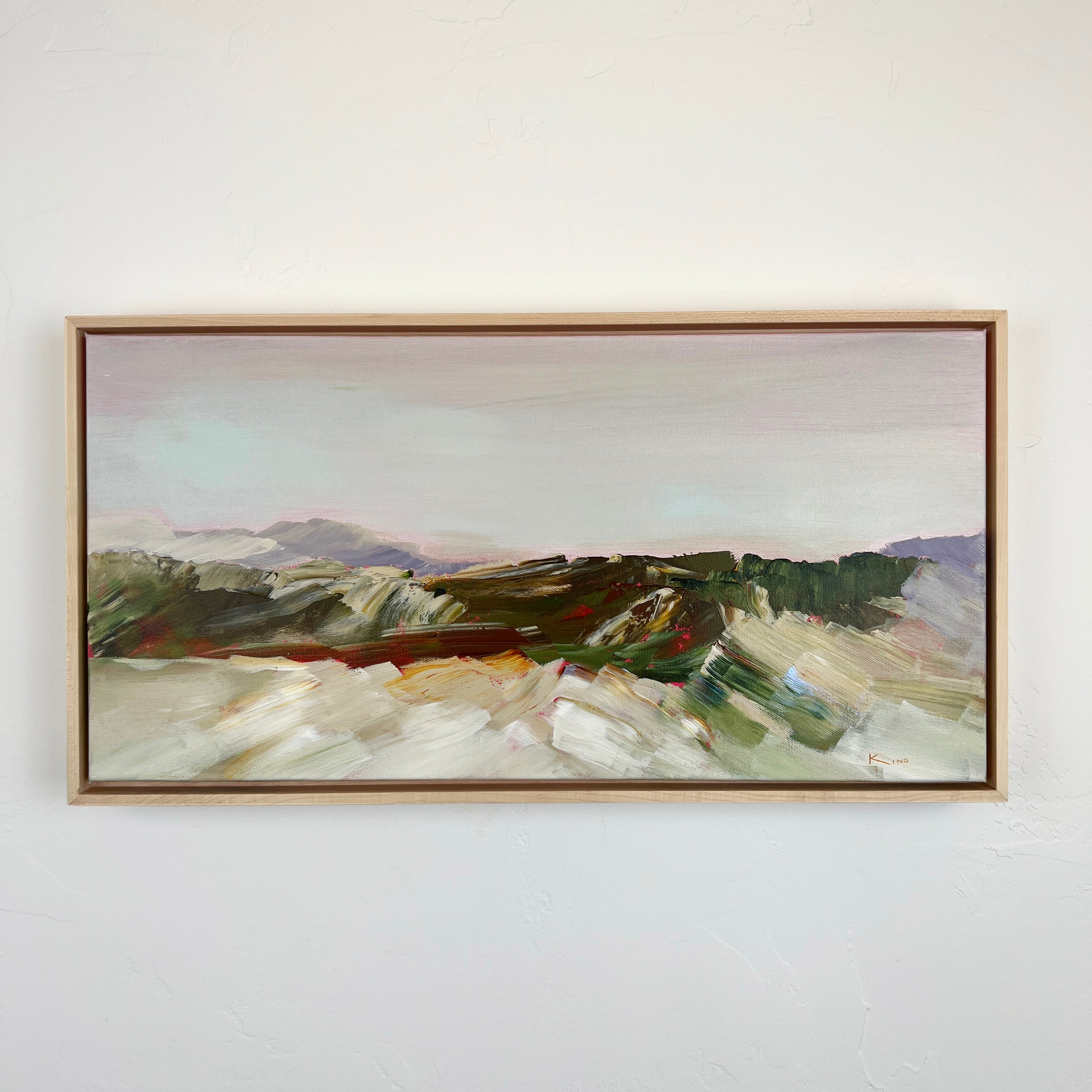 "Hilltop" - 24" x 12" Framed Original Landscape Painting – Kayla King Art