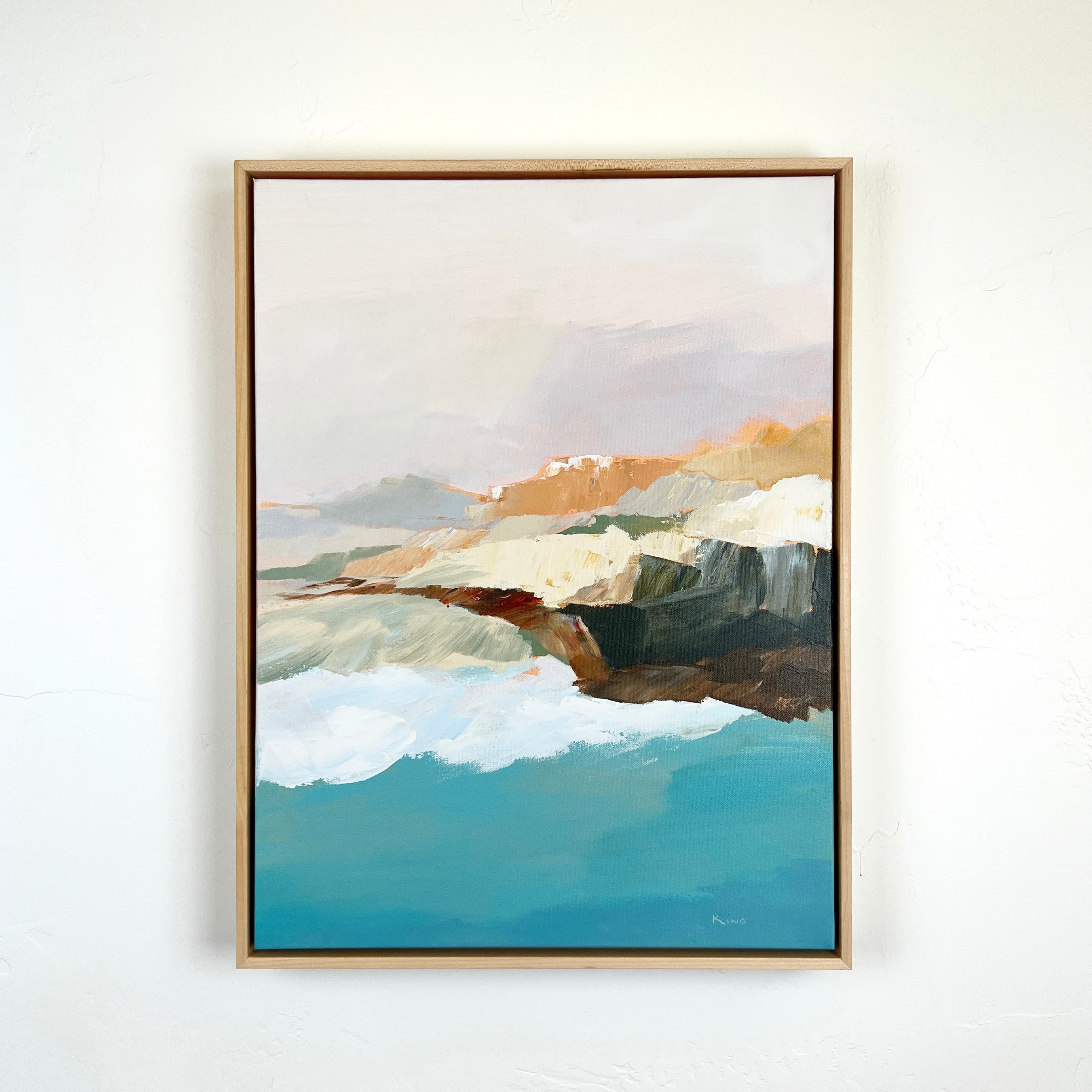 "High Tide" - 18" x 24" Framed Original Landscape Painting – Kayla King Art